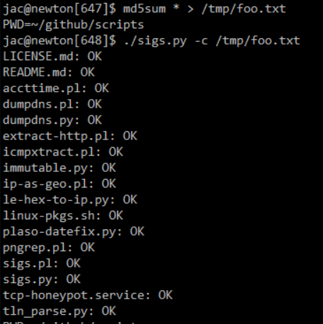 Tool update: sigs.py - added check mode - SANS ISC